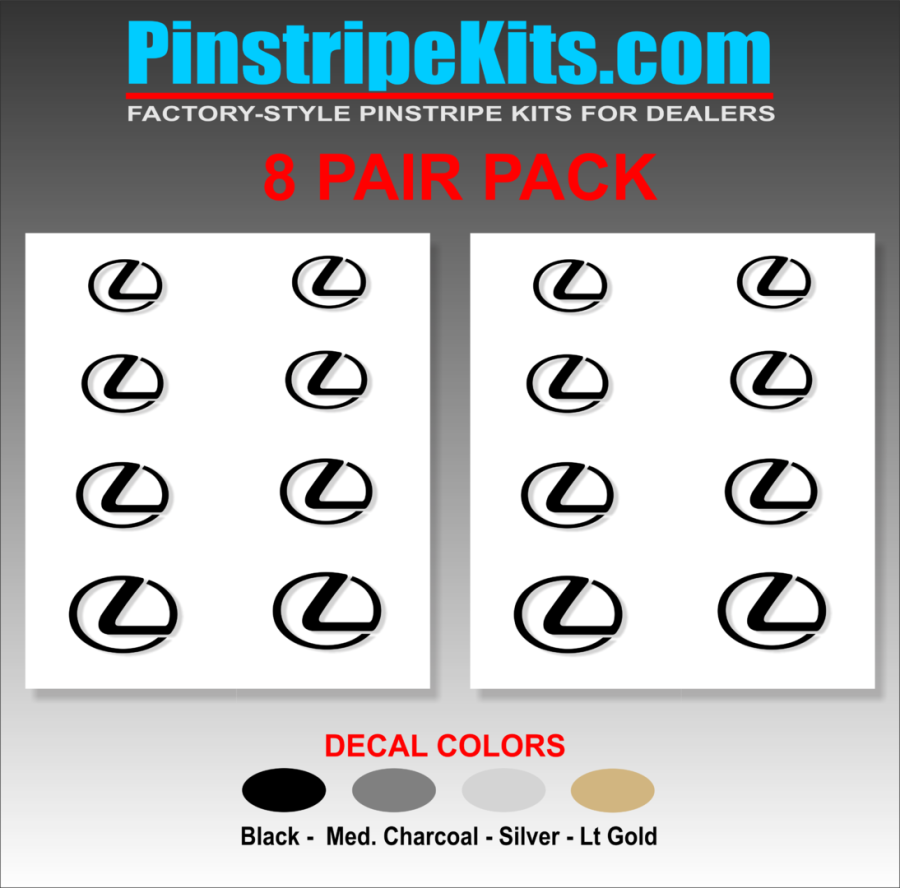 Factory-Style Pinstripe Kits for Dealers - LEXUS name & logo emblem ...