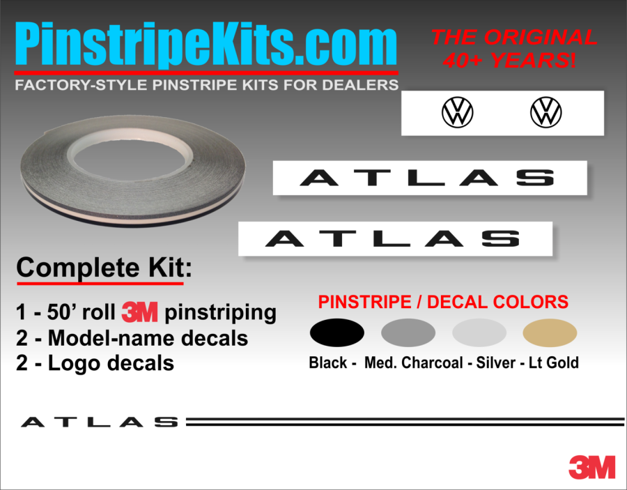 Factory-Style Pinstripes for Dealers - VOLKSWAGEN name & logo emblem ...
